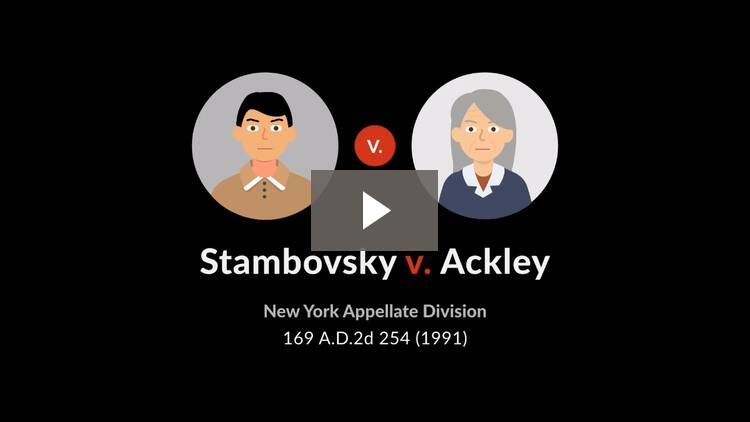 Stambovsky v. Ackley - Case Brief - Quimbee