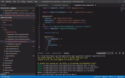 Hands-on Angular: Create a Registration Form - Adding a Data Model