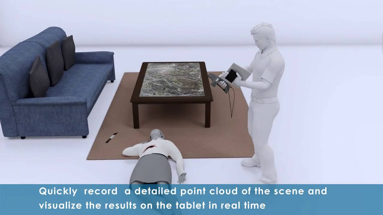 FARO Freestyle 3D Handheld Laser Scanner for forensic investigation