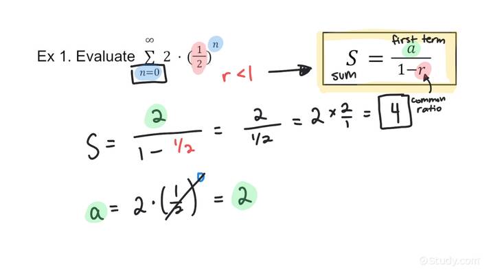 Finding the Sum of a Geometric Series When the Constant Ratio Between ...