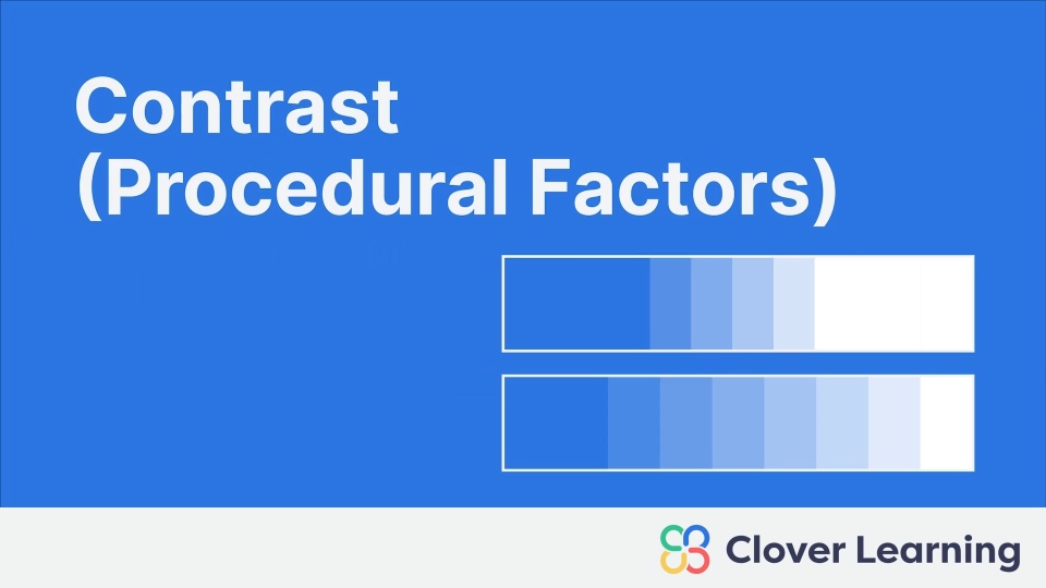 Contrast (Procedural Factors) | Video Lesson | Clover Learning Contrast (Procedural Factors) | Video Lesson | Clover Learning