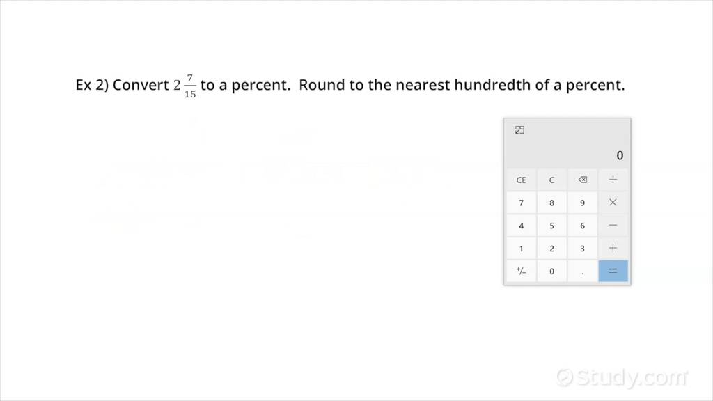 Converting Fractions to a Rounded Percentage with a Calculator ...
