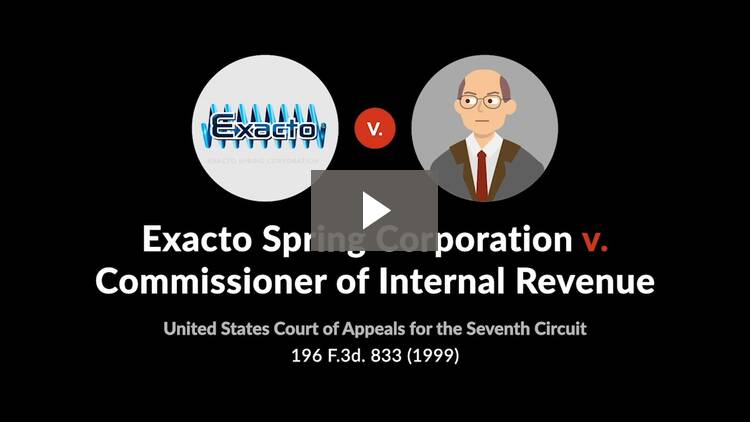 Exacto Spring Corporation v. Commissioner, 196 F.3d 833 (1999): Case ...