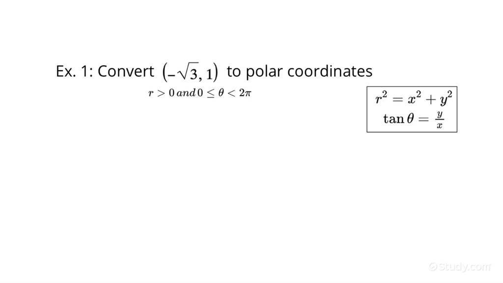 Converting Rectangular Coordinates to Polar Coordinates with Special ...