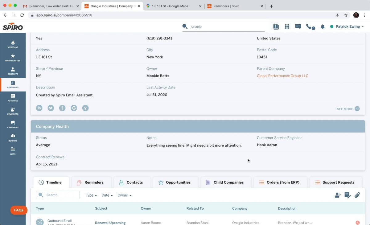 Spiro Features Tour: Companies Overview - Spiro