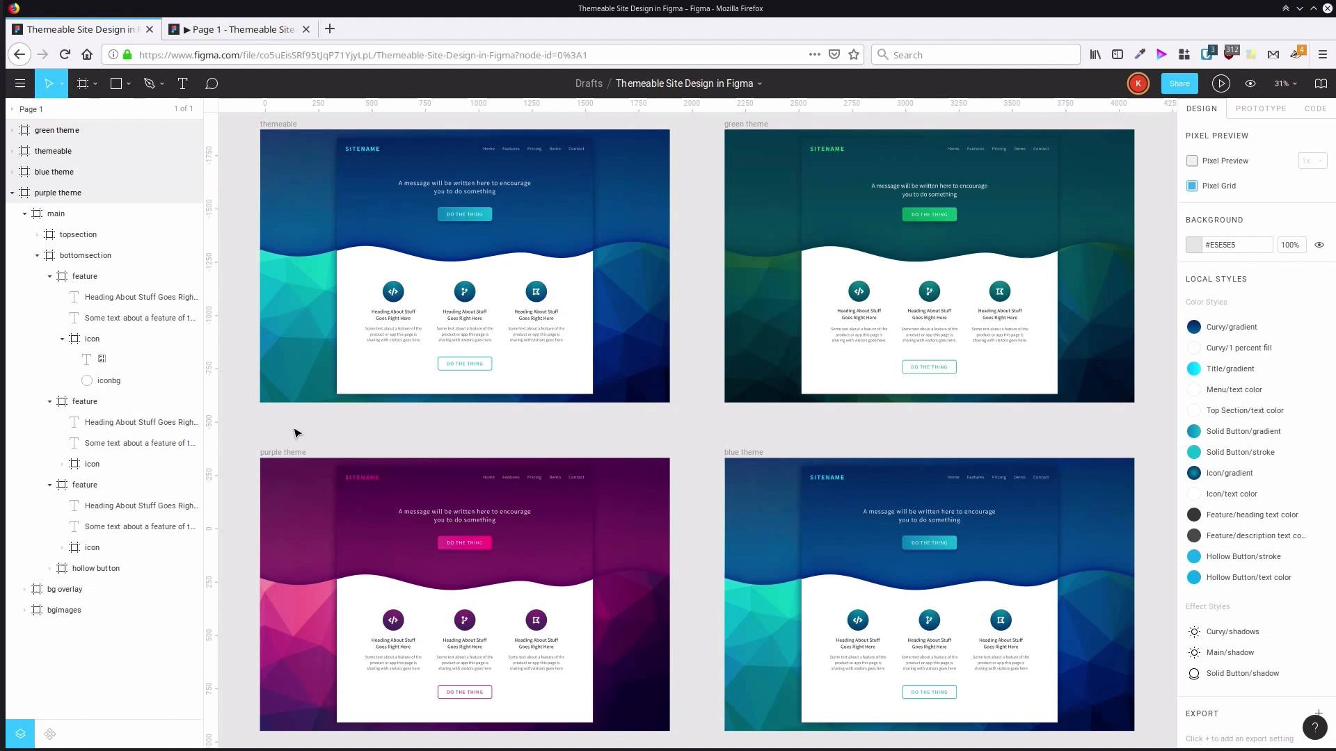 Create a Themeable Site Design in Figma - Wrapping Up