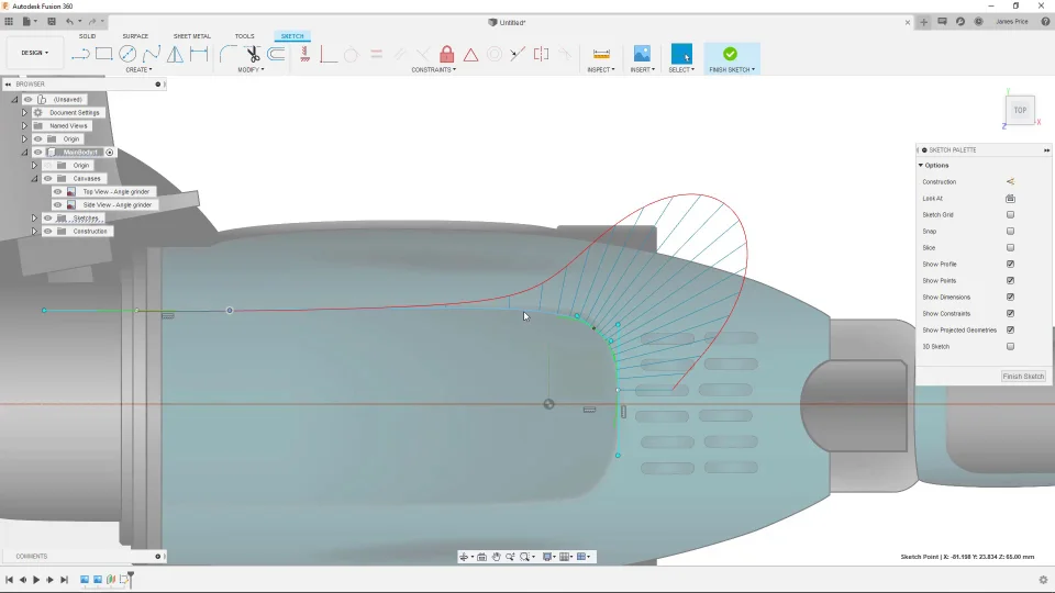 Fusion 360 Help | Principles of digital prototyping | Spline creation and evaluation | Autodesk