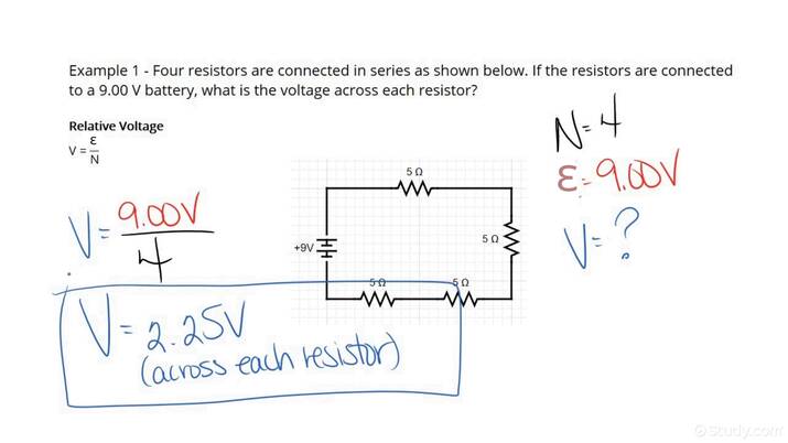How to Determine the Relative Voltage Difference Across Equal Resistors ...