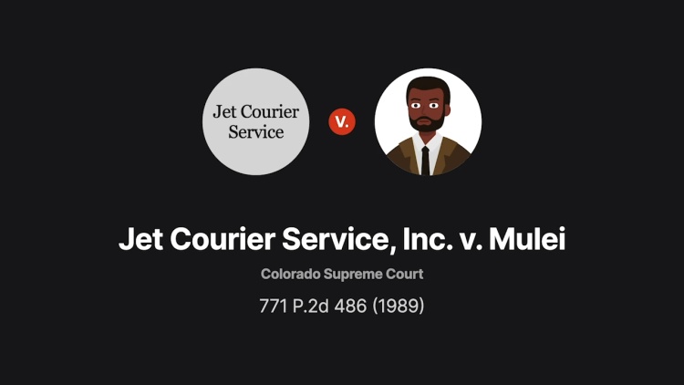 Jet Courier Service v. Mulei, 771 P.2d 486 (1989): Case Brief Summary ...