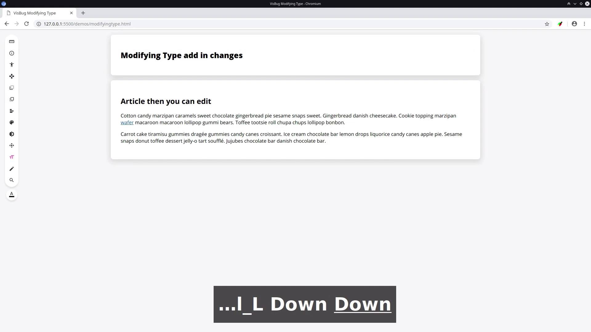 VisBug Quick Start - Modifying Type