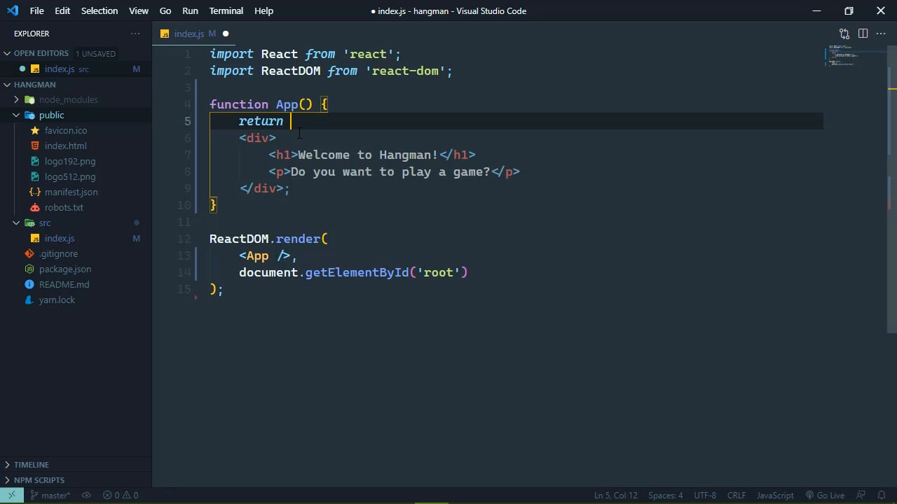 Practical React Fundamentals - Writing the Application Component