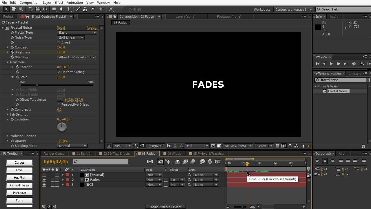 Introduction to Motion Graphics - Common Transitions