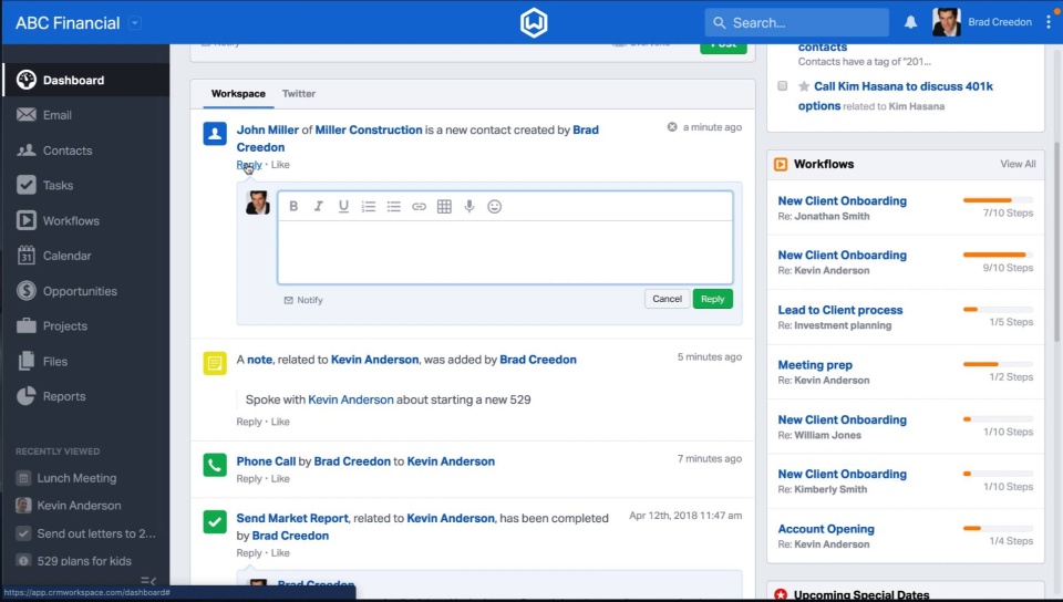 Wealthbox Dashboard - Getting started with Wealthbox CRM · RIA Operators