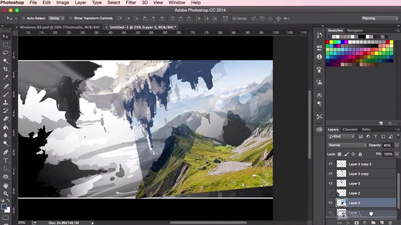 Environment Concept Art for Games - Initial Painting