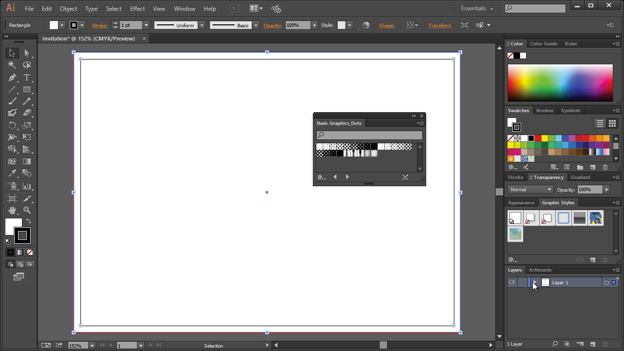 Invitation Design in Adobe Illustrator - Document Setup and Background
