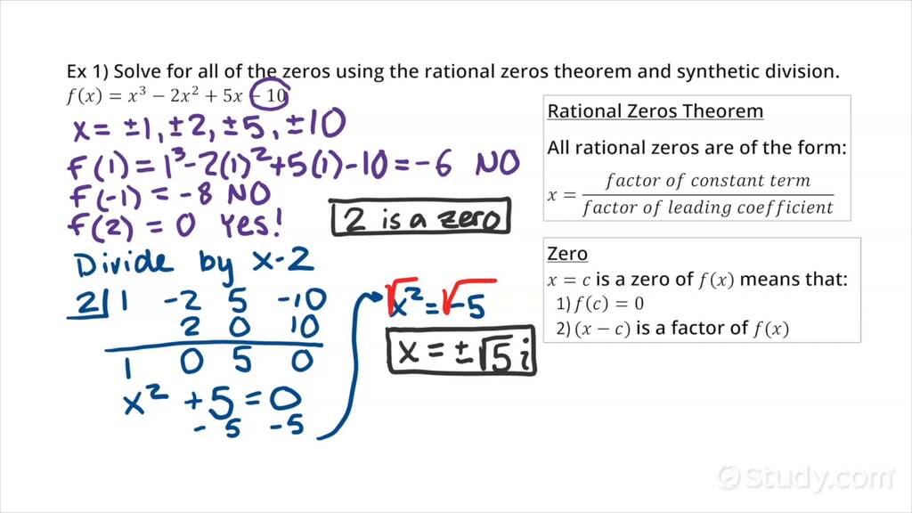 How to Use the Rational Zeros Theorem to Find All Complex Zeros of a ...
