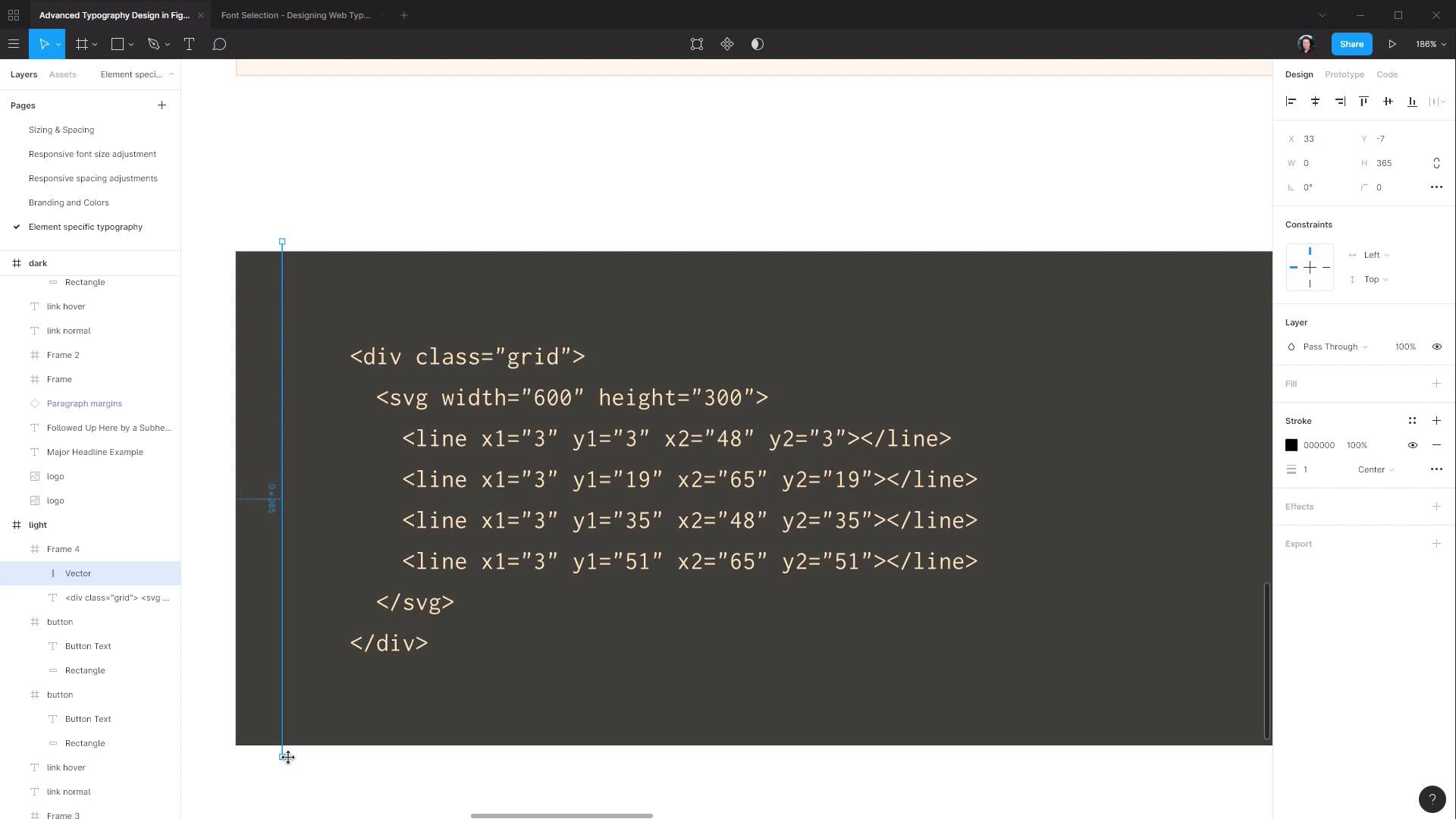 Advanced Typography Design in Figma - Preformatted Code