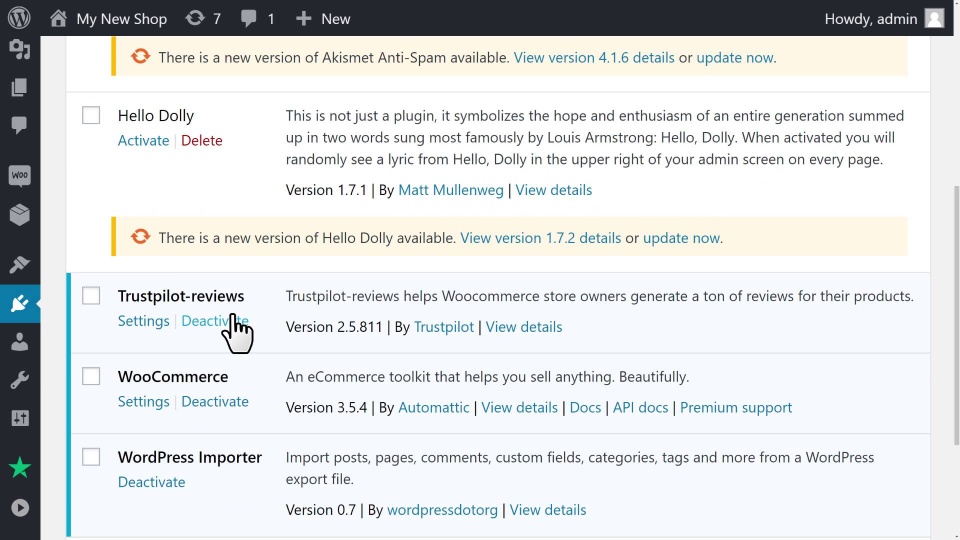 Trustpilot's WordPress integration