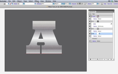 Illustrator Effects In-Depth - Brushed Metal Text