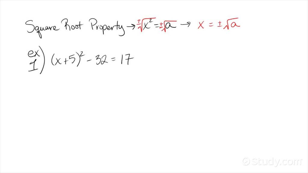 Solving the Quadratic Equation (x + b)^2 + c = d with the Square Root ...