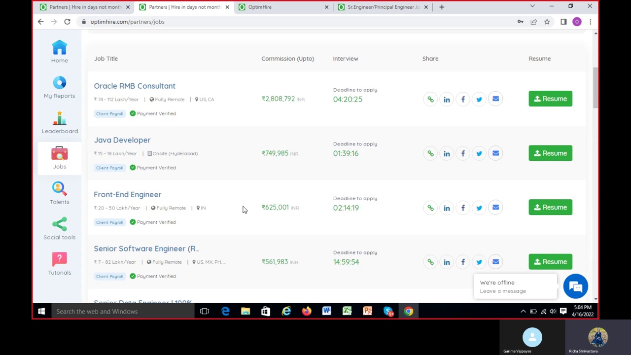 Earn up to $15,000 per hire | Partner with OptimHire | Refer and Earn Program