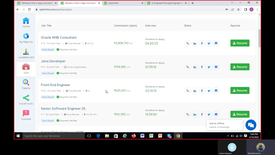 Earn up to $15,000 per hire | Partner with OptimHire | Refer and Earn ...