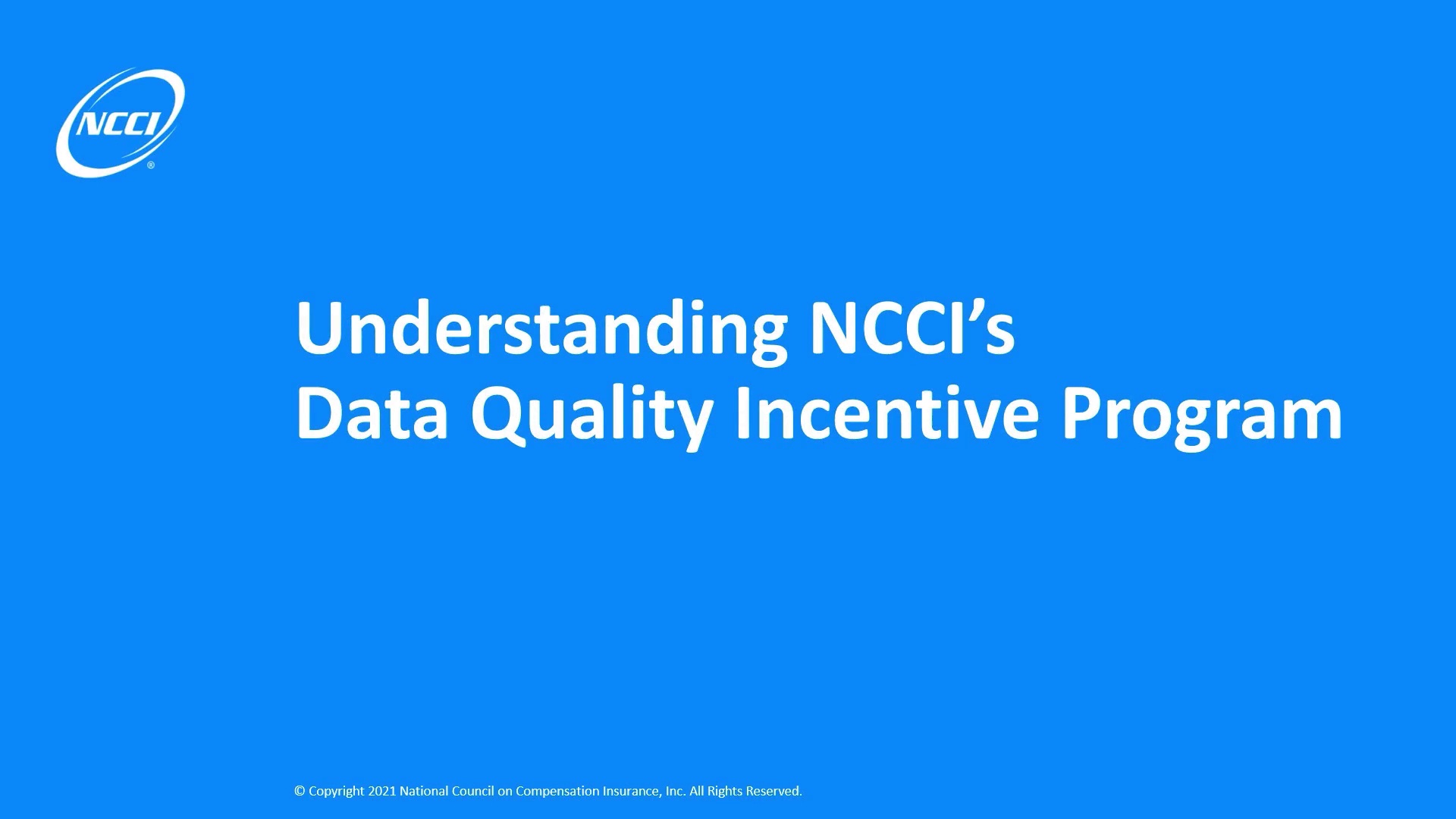Understanding NCCI's Data Quality Incentive Program