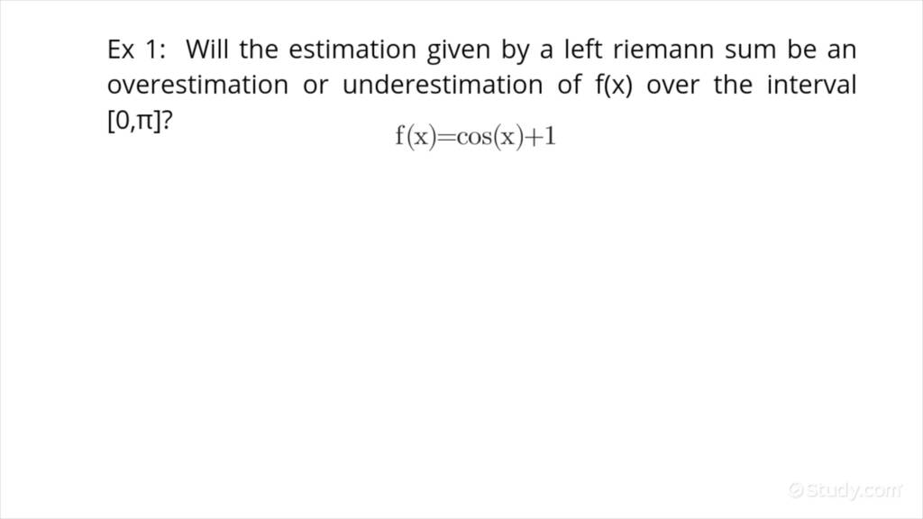 Determining Whether an Approximation of a Definite Integral is an ...