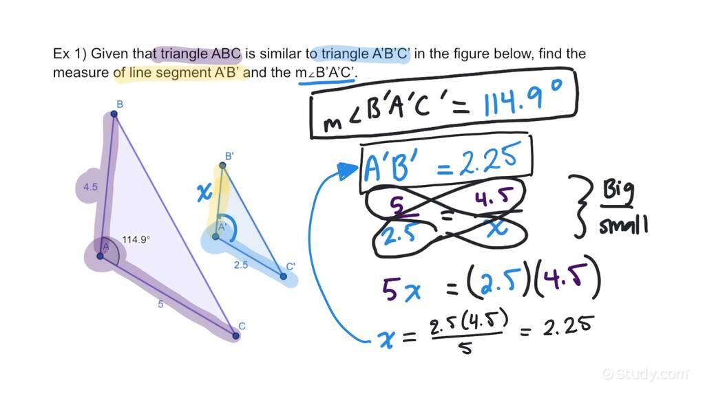 Using SAS in Similar Triangles | Geometry | Study.com