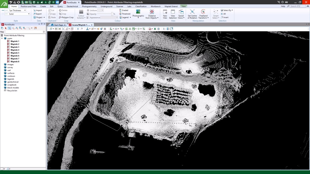 Maptek - Learn about assigning Point Attributes in PointStudio
